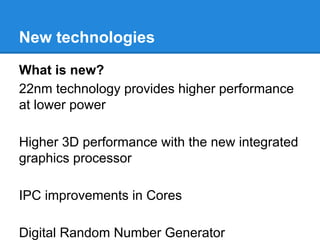 Intel's "Ivy Bridge" Overview | PDF