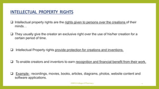 INTELLECTUAL PROPERTY RIGHTS | PPTX | Industrial Property | Real Estate