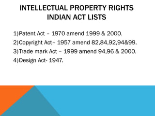 Intellactual property rights | PPT