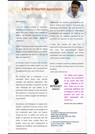 Intellect Medicos is one of the best mrcp coaching | PDF