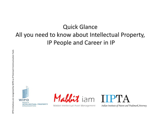Introduction Intellectual property and IP career | PDF