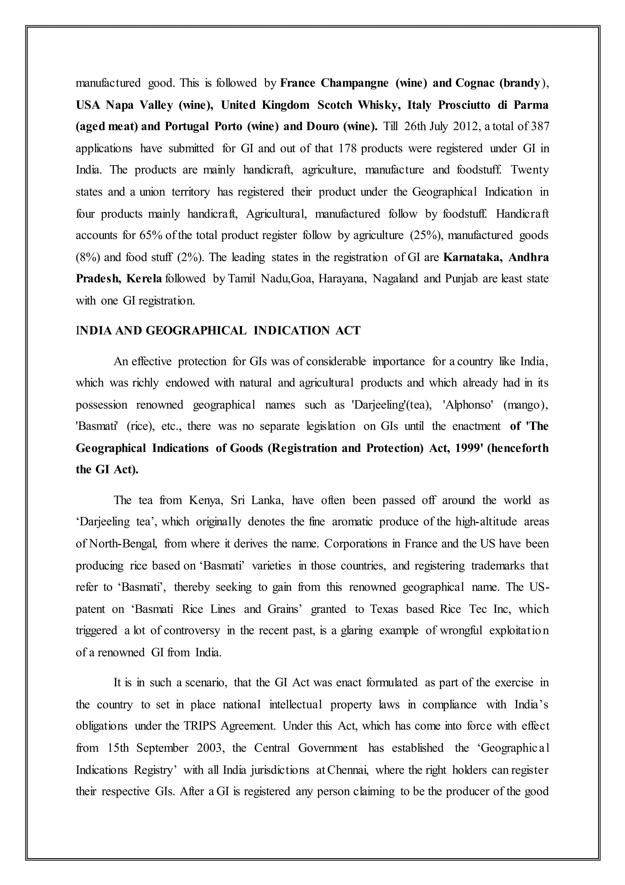 geographical indications | PDF