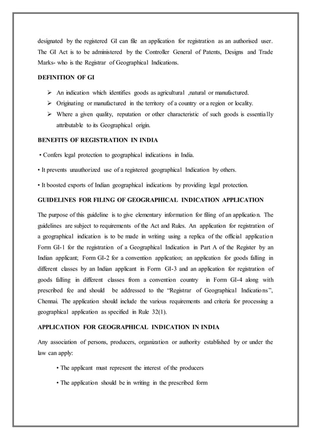 geographical indications | PDF