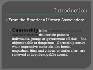Intellectual Freedom And Censorship In School | PPT