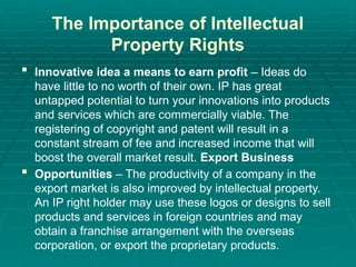 Intellectual-Property-rights FOUNDATION SKILLS IN PRODUCT DEVELOPMENT | PPT