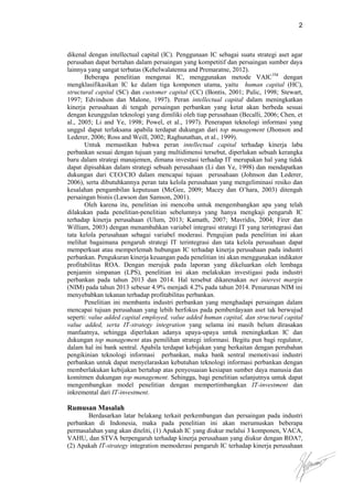 Intellectual capital performance with IT-strategy integration | PDF