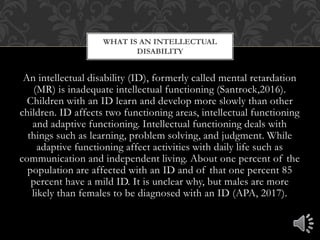 Intellectual disabilities PPS 6009 | PPTX