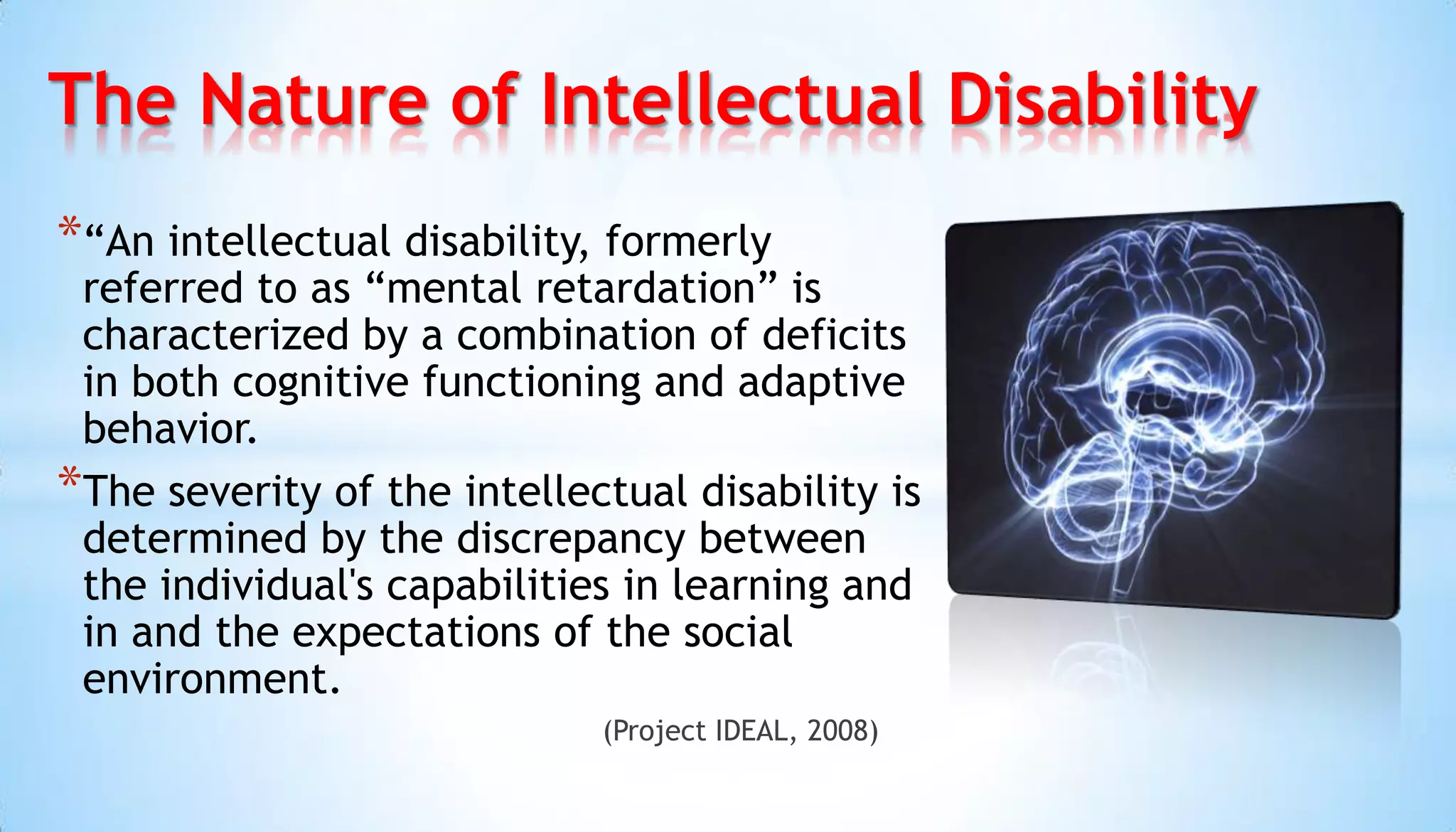 Intellectual disability | PPT