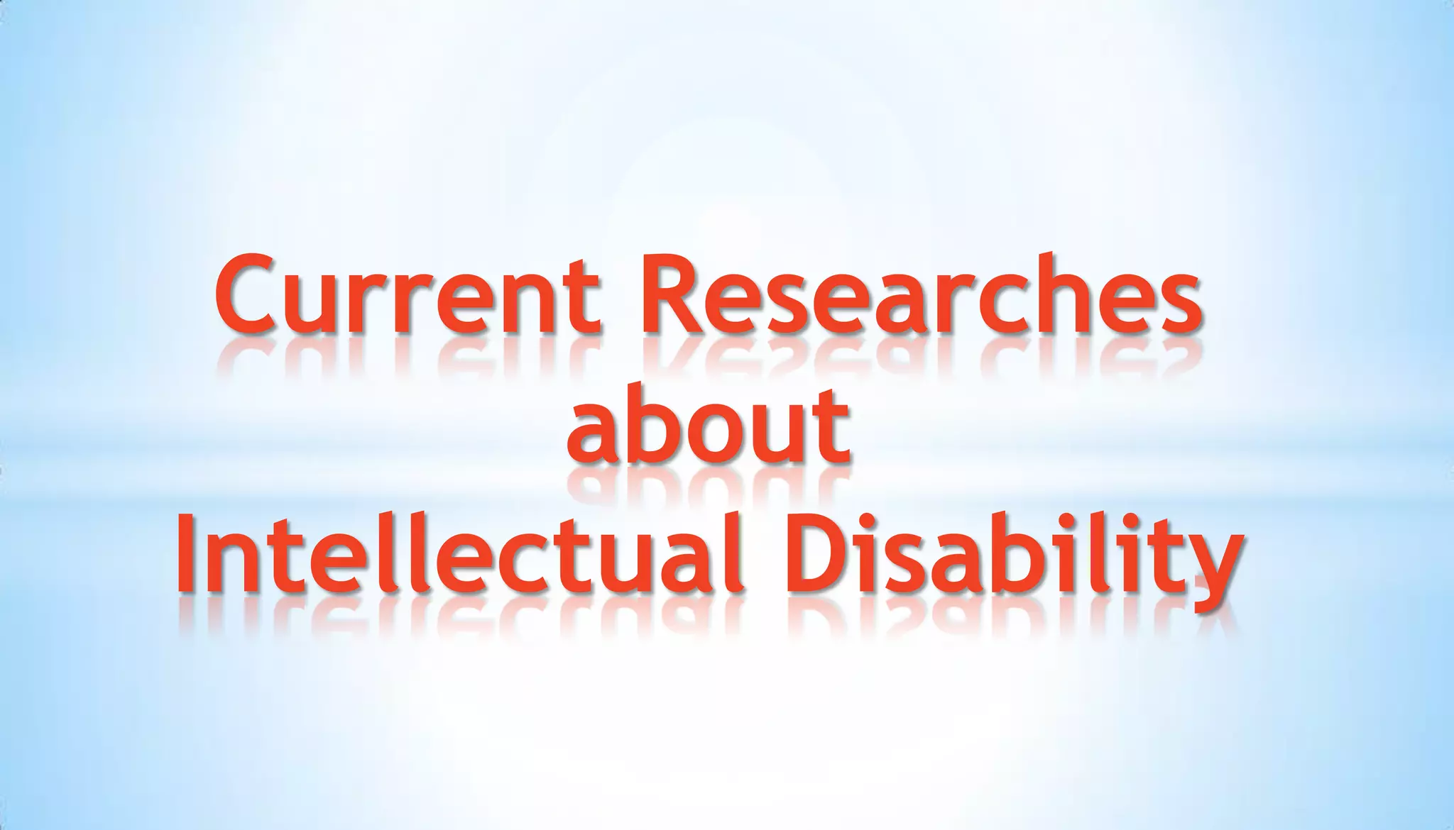 Intellectual disability | PPT