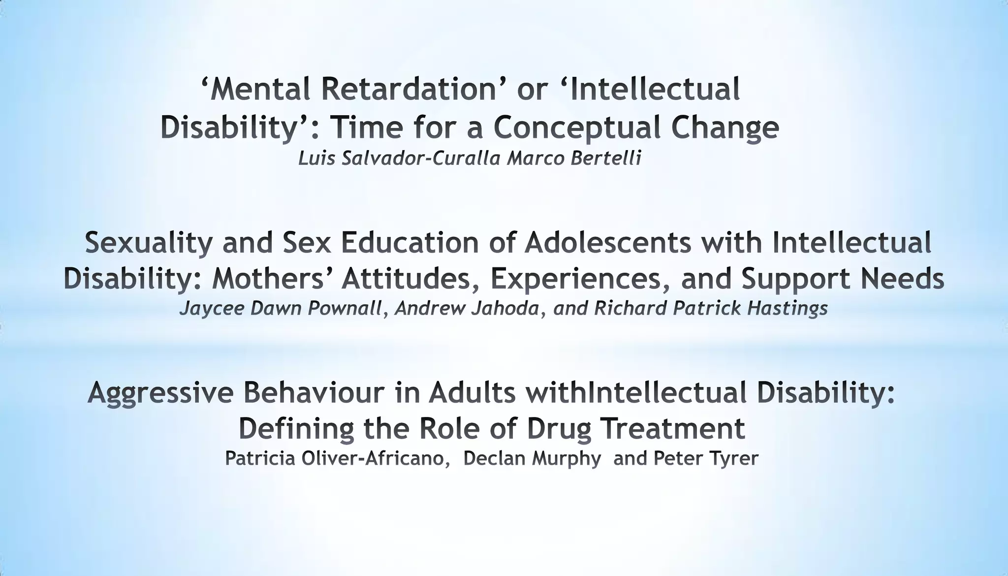 Intellectual disability | PPT