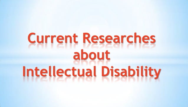 Intellectual disability | PPT