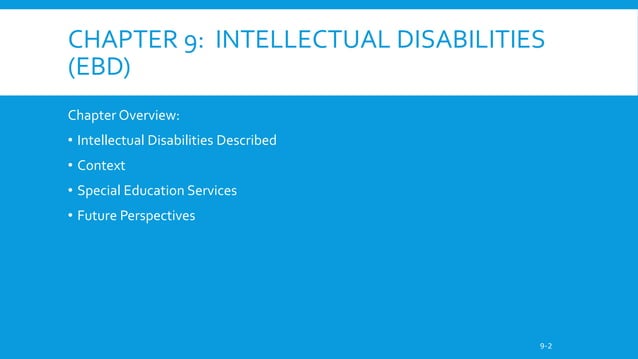Intellectual disability | PPT
