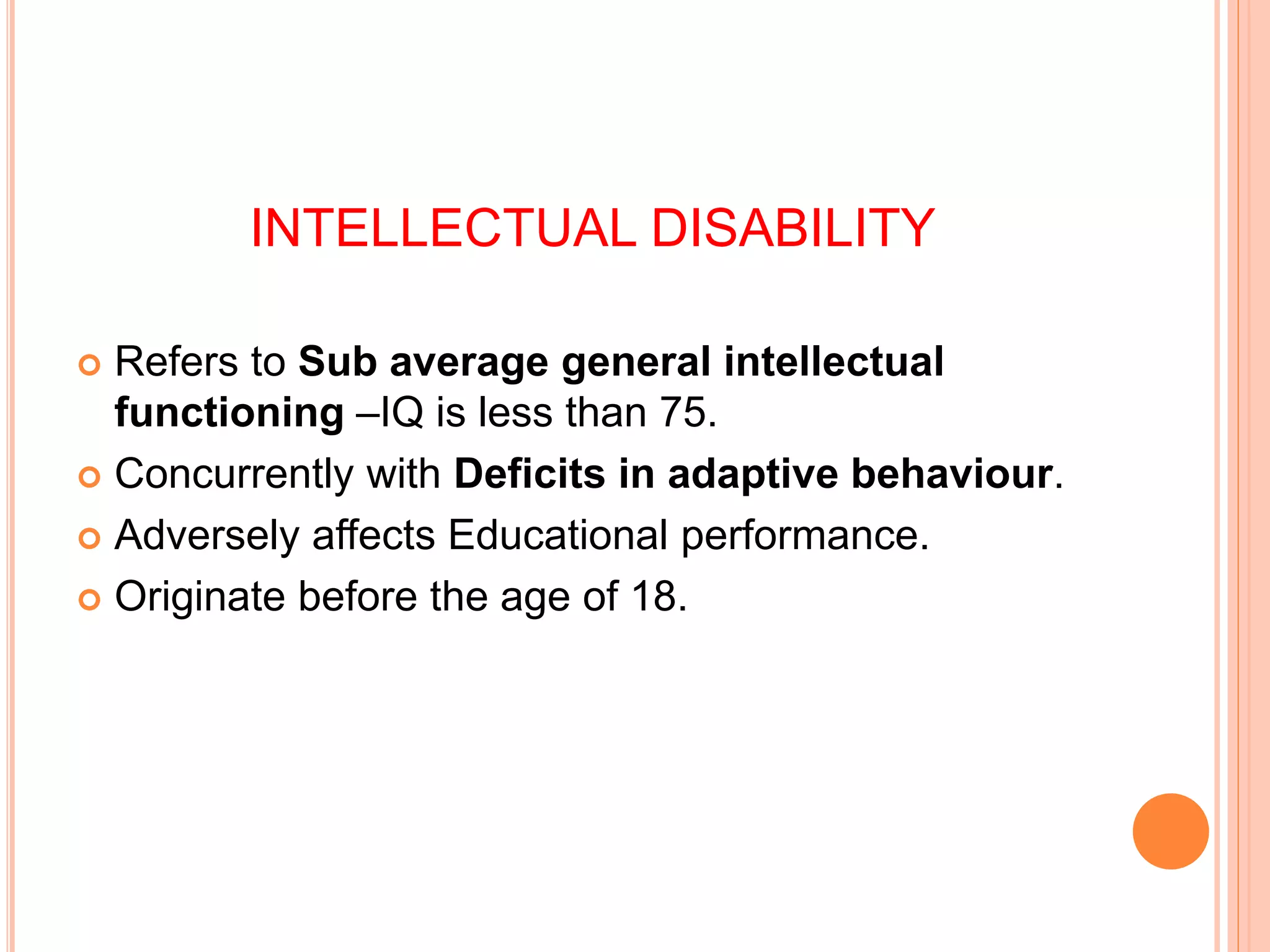 Intellectual disability | PPTX