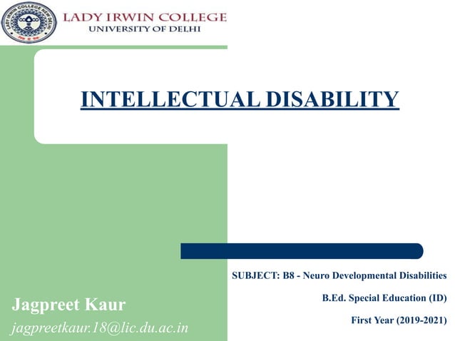 Intellectual Disability | PPT