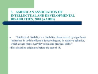 Intellectual Disability | PPT