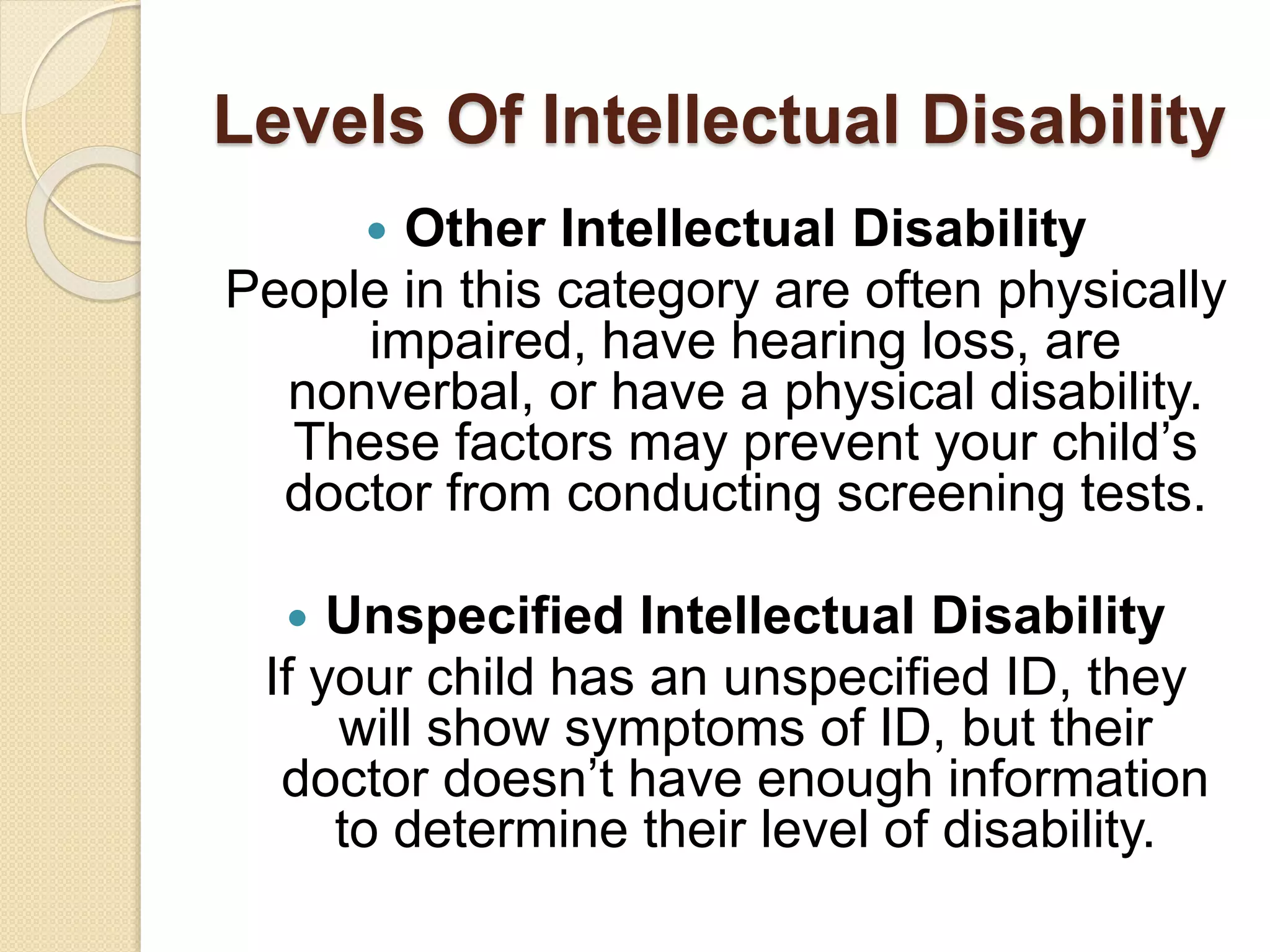 Intellectual disability | PPTX