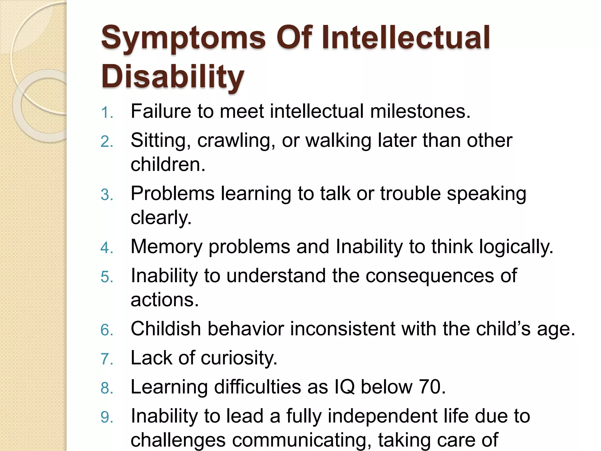 Intellectual disability | PPTX