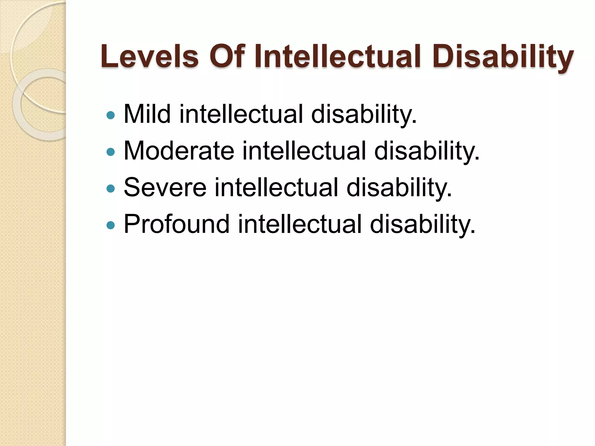 Intellectual disability | PPTX
