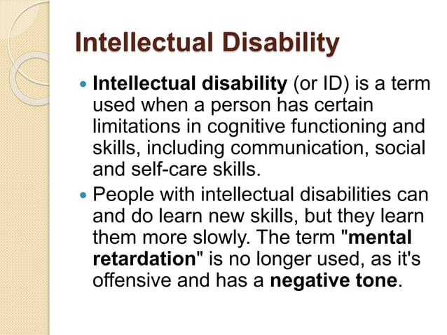 Intellectual disability | PPTX
