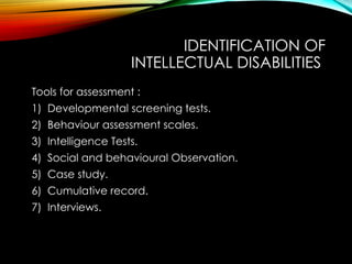 Intellectual Disability: Its types, charateristics, and features | PPT