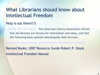 Intellectual Freedom Fin | PPT