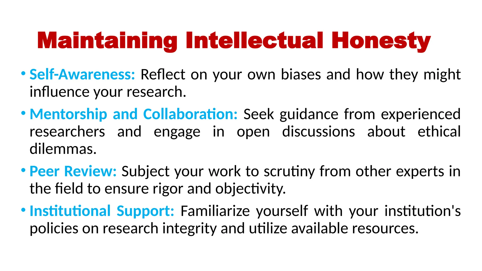 Research and Publication: Intellectual Honesty.pptx