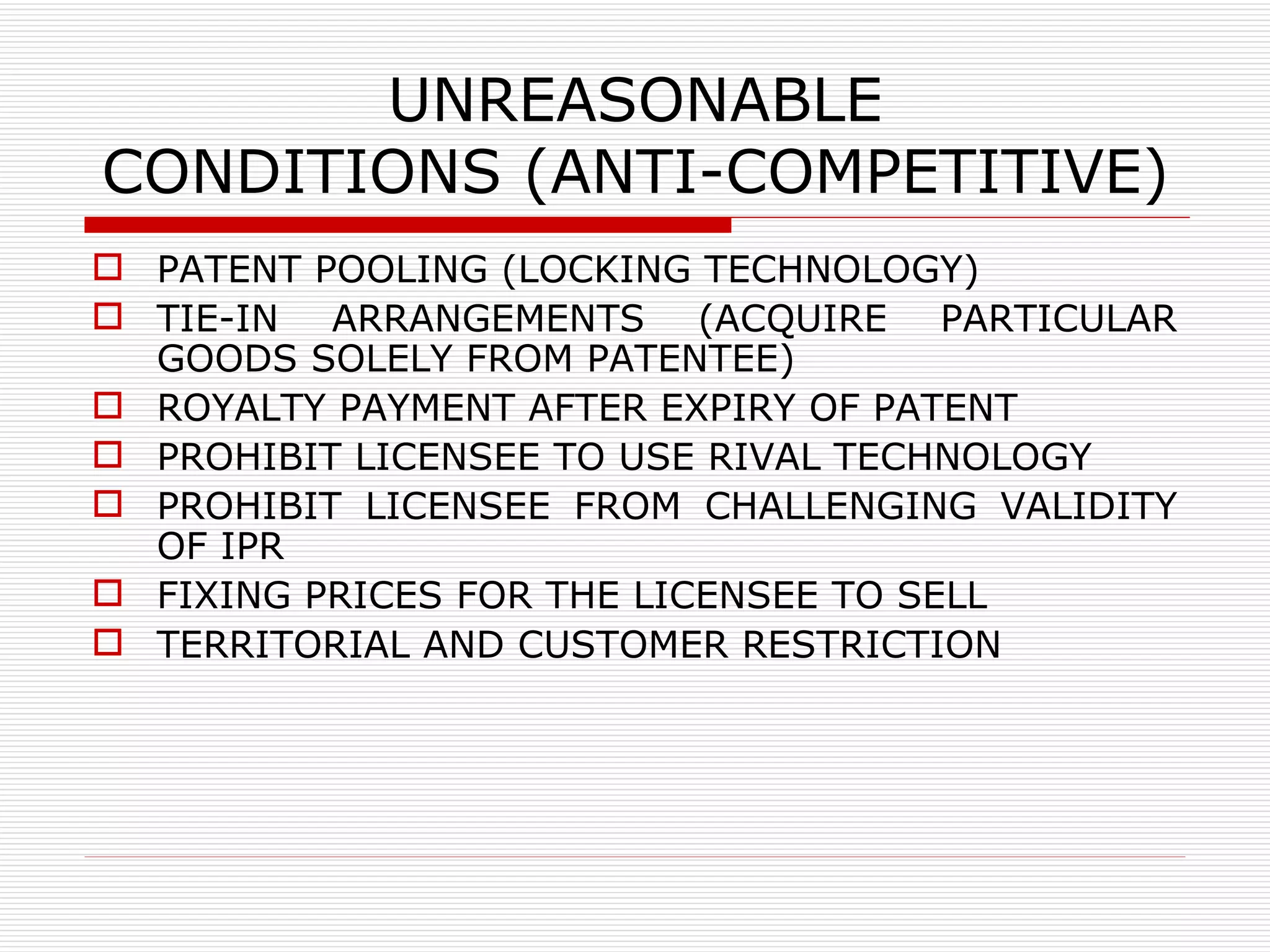 Intellectual property and competition law | PPT
