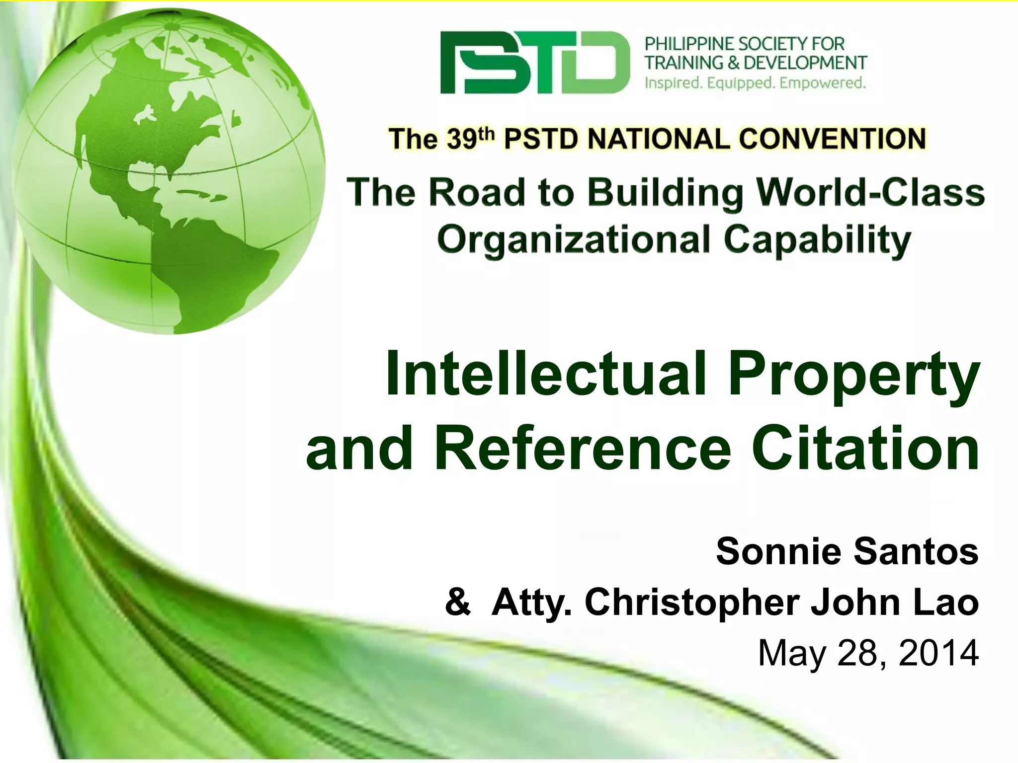 Intellectual property and copyright | PPT