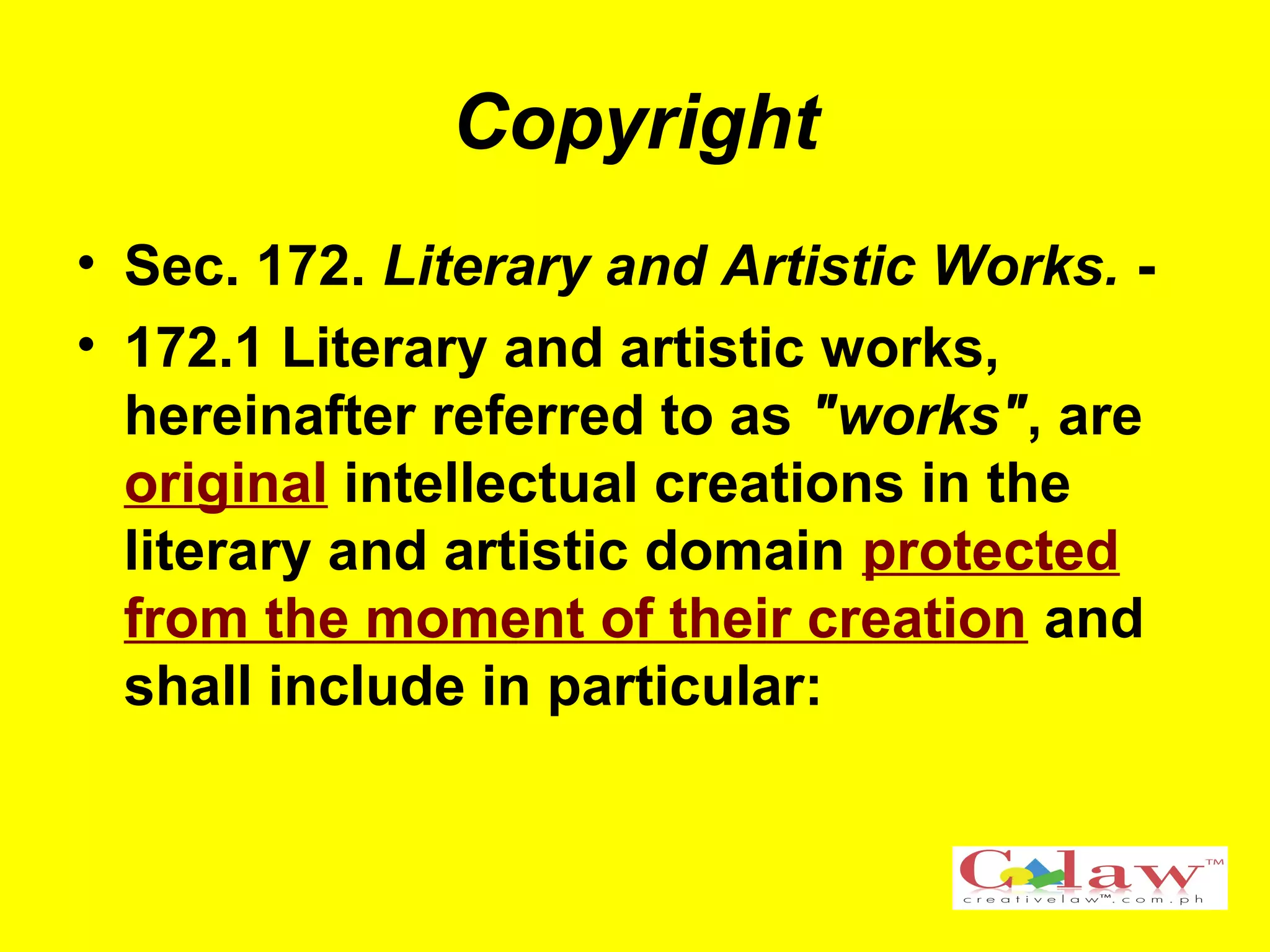 Intellectual property and copyright | PPT