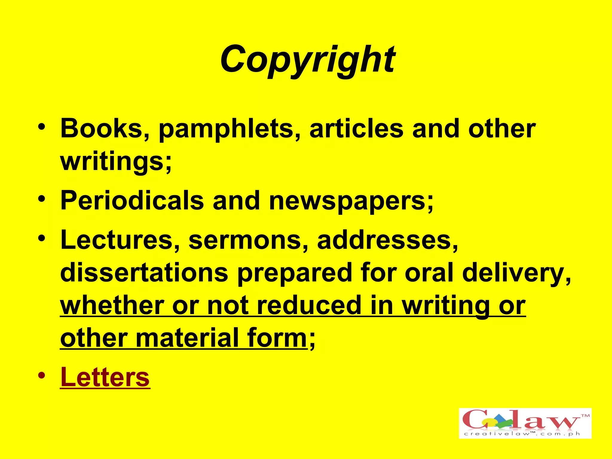 Intellectual property and copyright | PPT