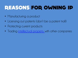 Intellectual Property as an Investment | PDF