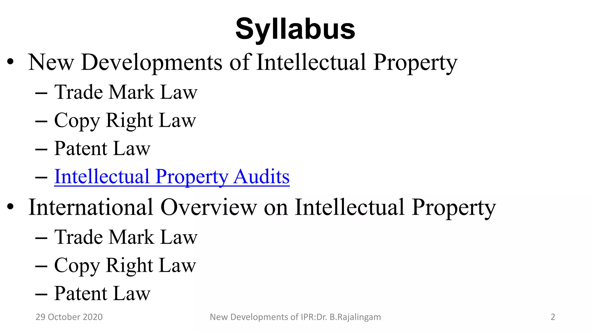 Intellectual property audits | PPTX
