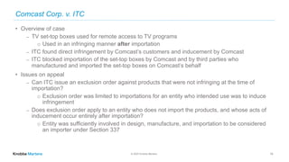 Intellectual property enforcement at the international trade commission ...