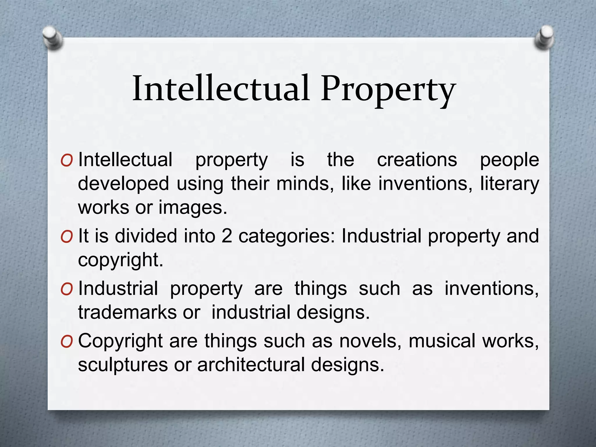 Intellectual property in cyberspace | PPTX