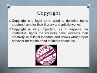 Intellectual property in cyberspace | PPTX