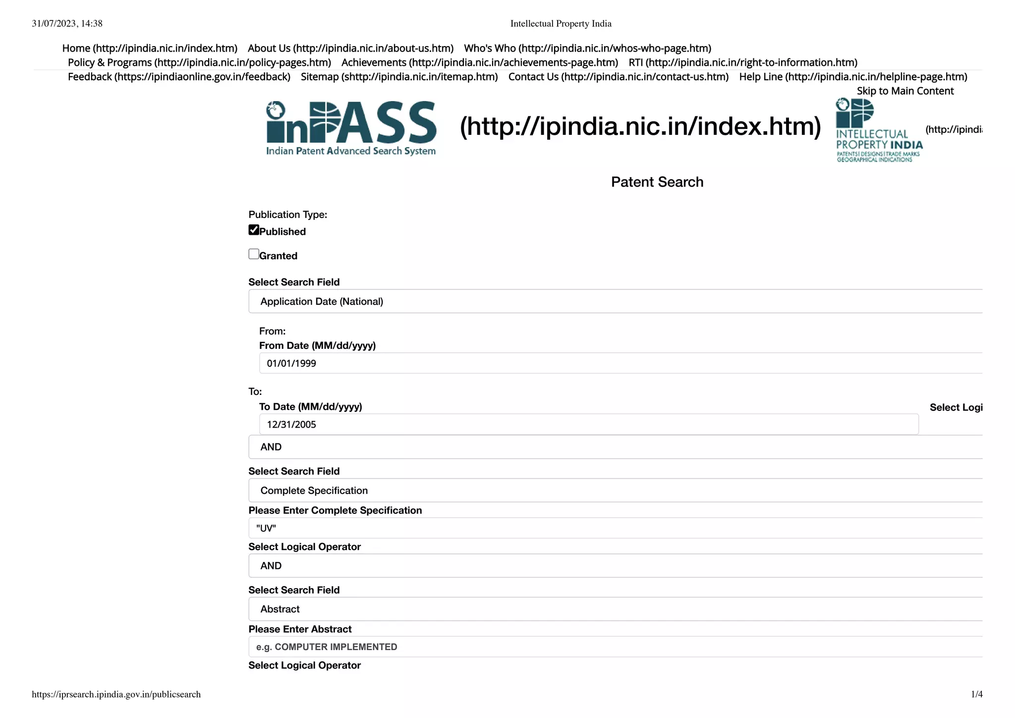 Intellectual Property India_UV_UV patent portfolio | PPT
