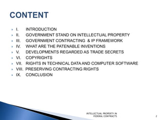 Intellectual property in_federal_contracts. | PPTX | Legal Services ...