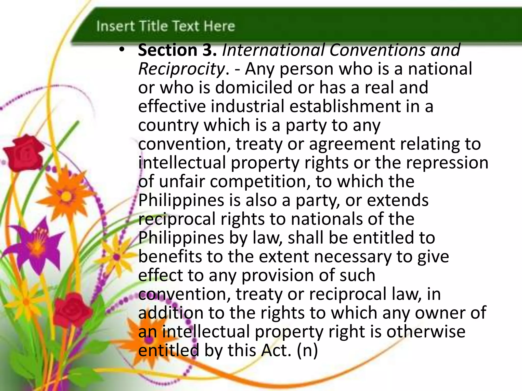 Intellectual property issue report | PPTX