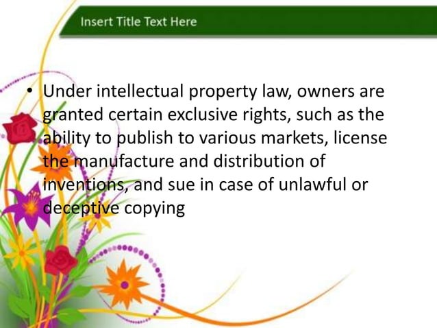 Intellectual property issue report | PPTX | Industrial Property | Real ...