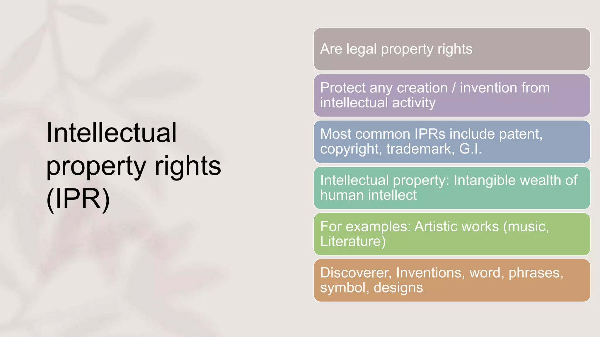 Intellectual property law | PPT