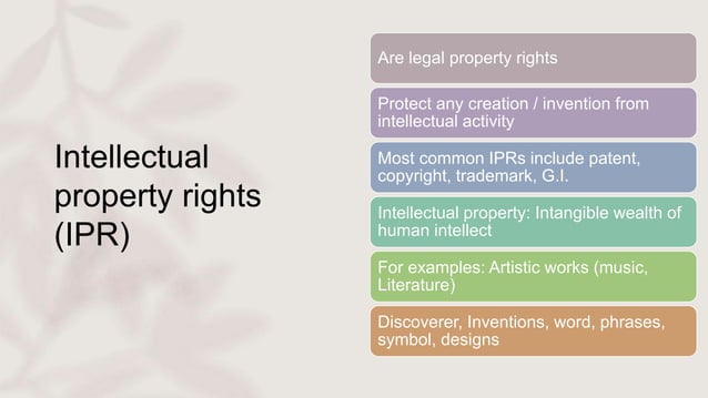 Intellectual property law | PPT