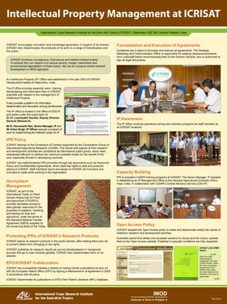 Intellectual property management at ICRISAT | PDF