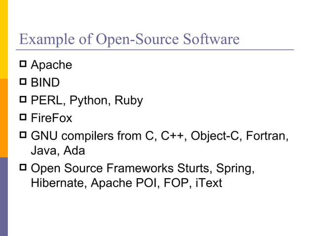 Intellectual Property Open Source Software Movement | PPT