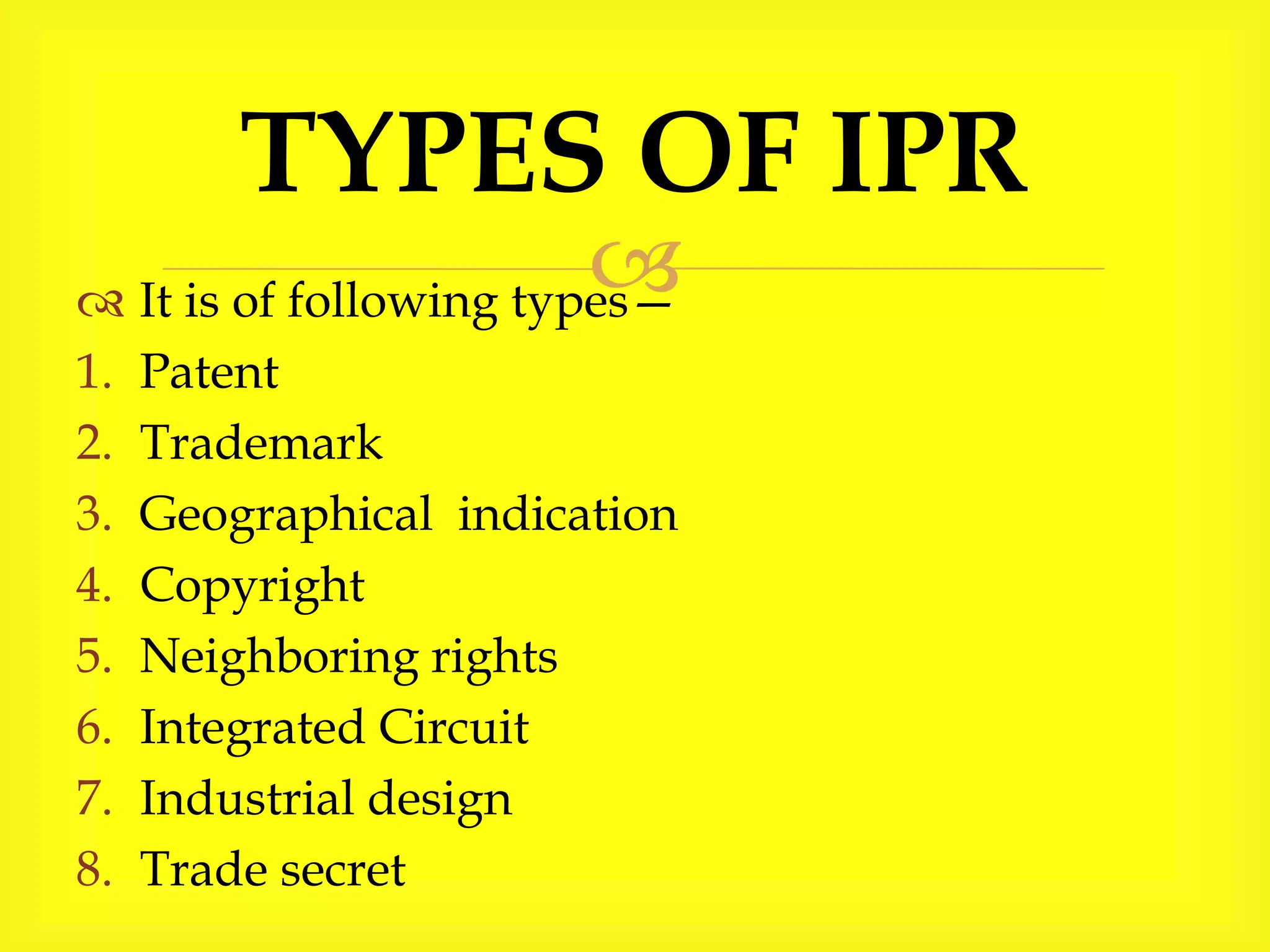 Intellectual property right | PPTX