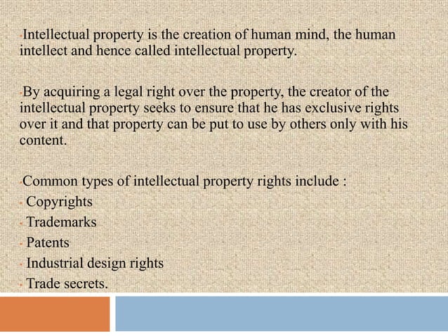 Intellectual property rights | PPT