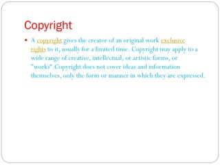 Intellectual property rights | PPTX