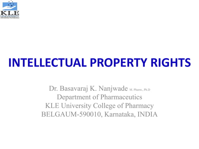 Intellectual property rights | PPTX