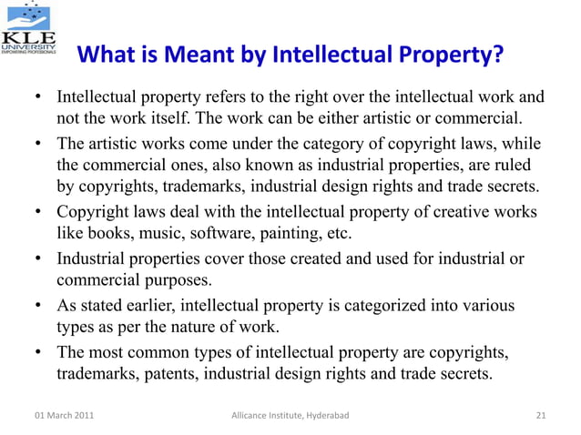 Intellectual property rights | PPTX