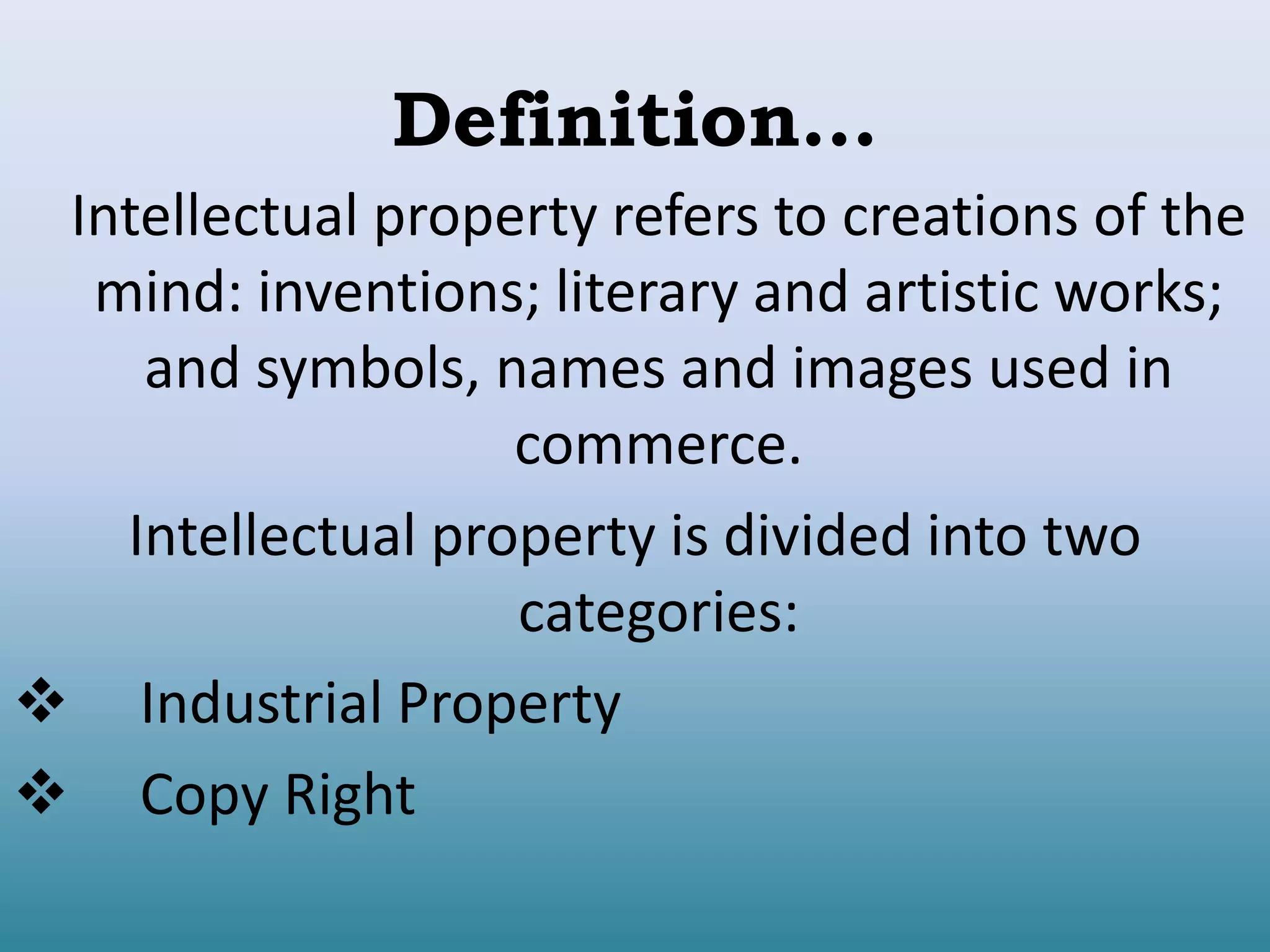 Intellectual property rights | PPTX