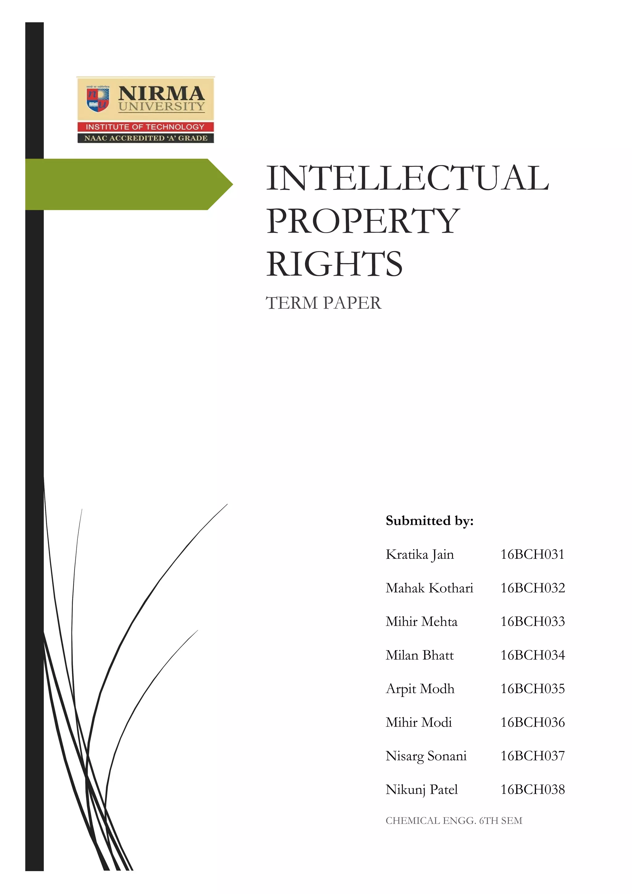 Intellectual property rights | PDF | Business | Business and Finance